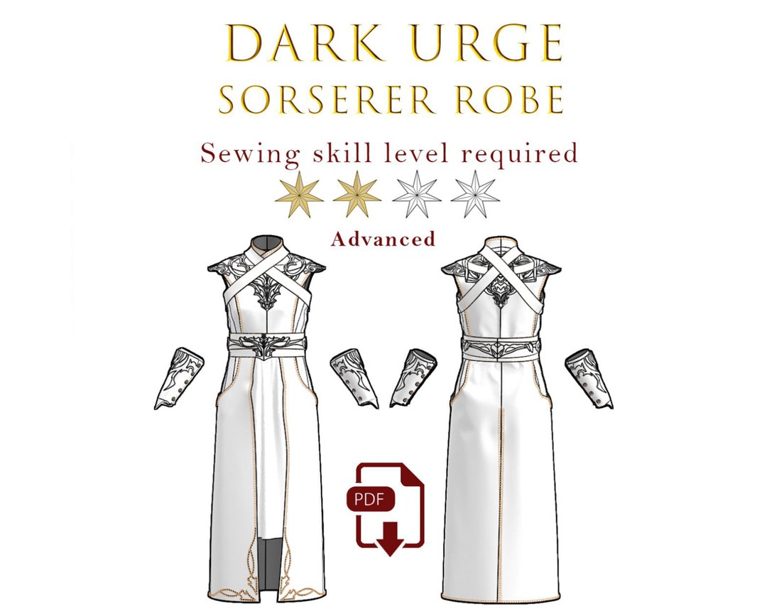 Dark Urge Sorcerer Robe Pattern Templates - Etsy