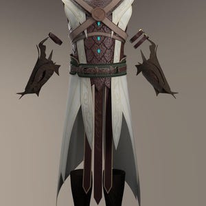 Halsin Druid Armor Pattern Templates - Etsy