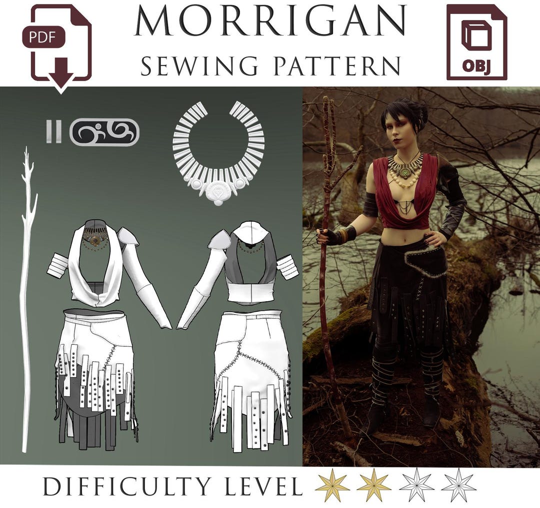 Morrigan Costume Pattern Kit With Accessories - Etsy