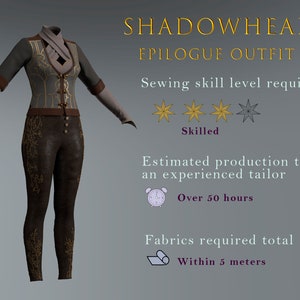 Shadowheart Epilogue Outfit Pattern With Accessories - Etsy