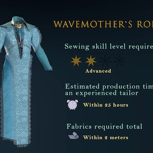 Wavemother Robe Pattern Dress With Accessories - Etsy