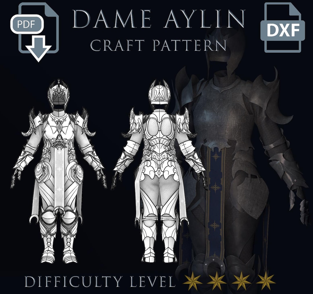 Dame Aylin Nightsong Armor Pattern Templates - Etsy