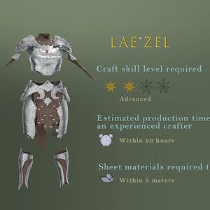 Lae'zel Armor Pattern Templates - Etsy