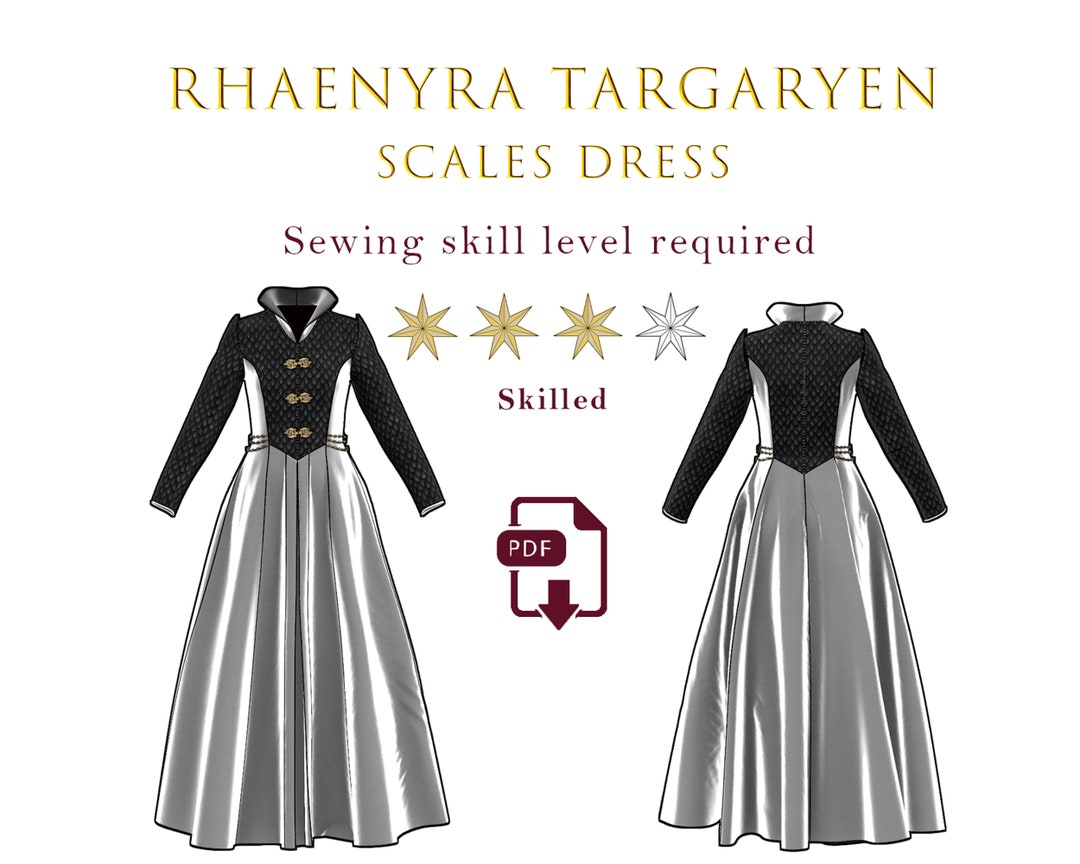 Dragon Scale Dress With Coat Pattern - Etsy UK