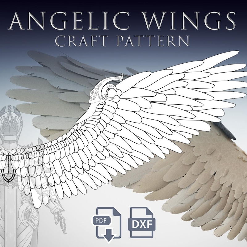 Molde para imprimir alas de angel - Etsy México