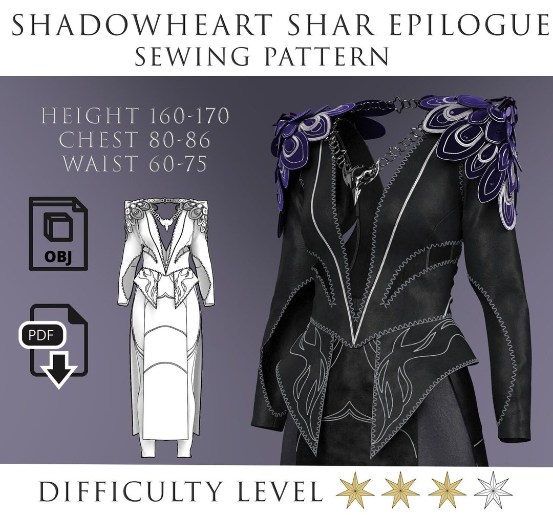 Shadowheart Shar Epilogue Outfit Pattern With Accessories - Etsy