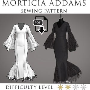 Goth Lady Dress Pattern Halloween - Etsy