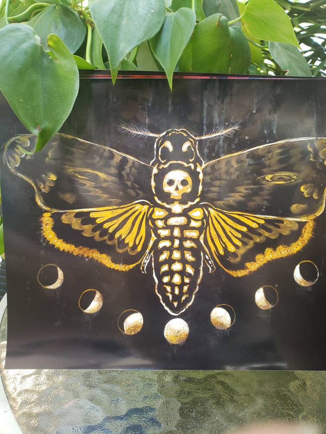 Death Head Hawk Moth Print of Original Art - Etsy
