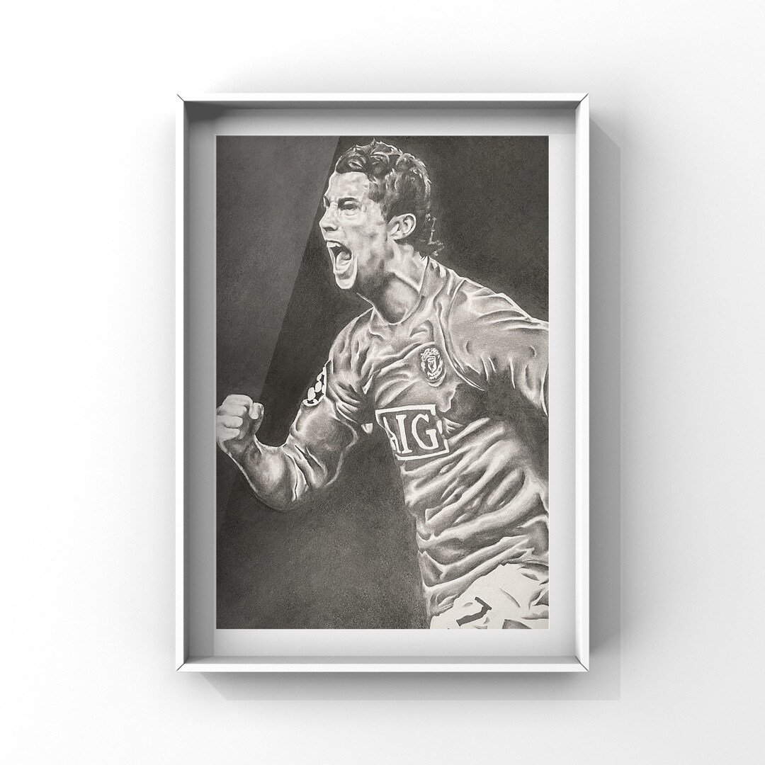 Original Art Print - A3 - Cristiano Ronaldo Portrait - Etsy