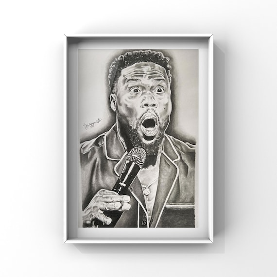 Original Art Print A3 Kevin Hart Portrait | Etsy