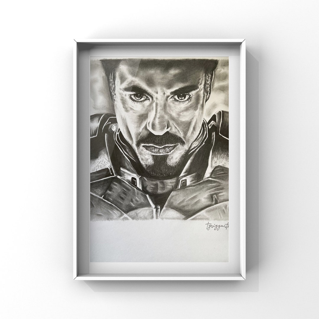 Original Art Print A3 Iron Man - Etsy