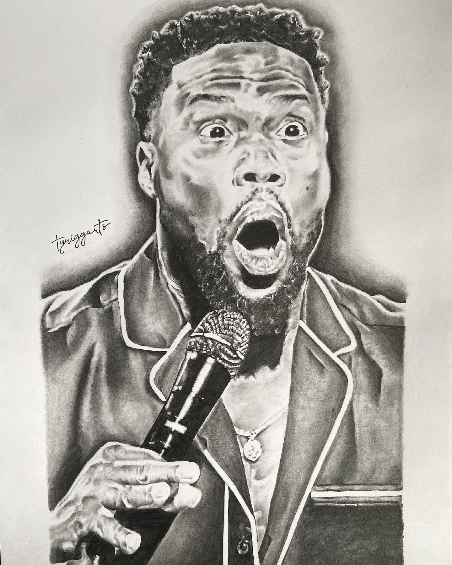 Original Art Print A3 Kevin Hart Portrait - Etsy
