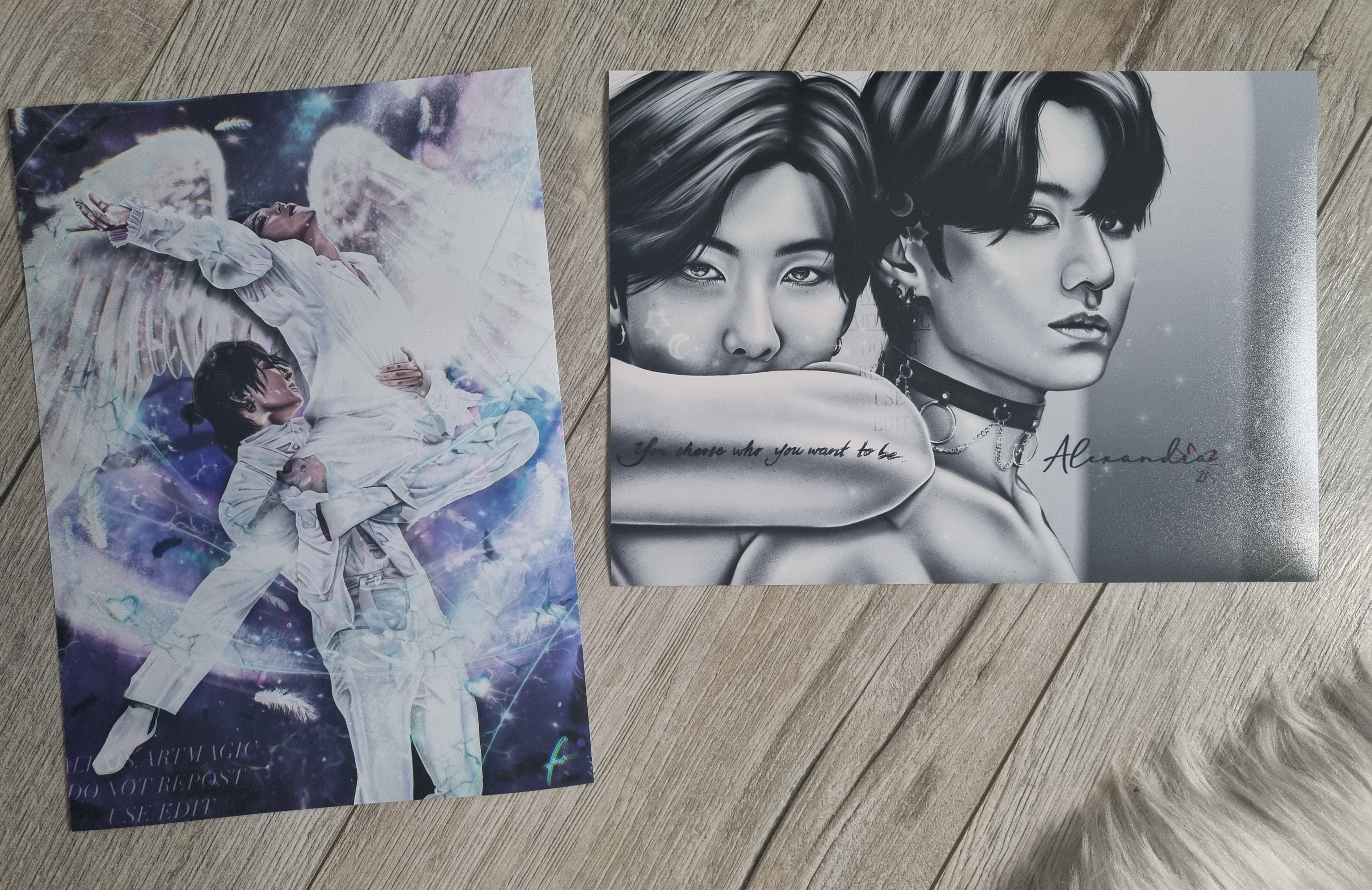 Vkook Taekook / BTS Namkook Jikook Jimin Art Print Fanart A5 Drawings ...
