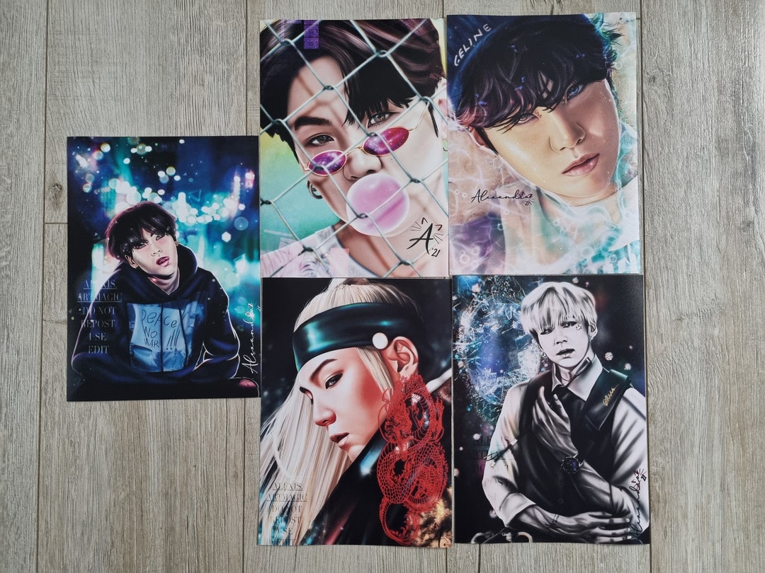 Suga Art Print BTS Fan Art / Drawing Min Yoongi - Etsy