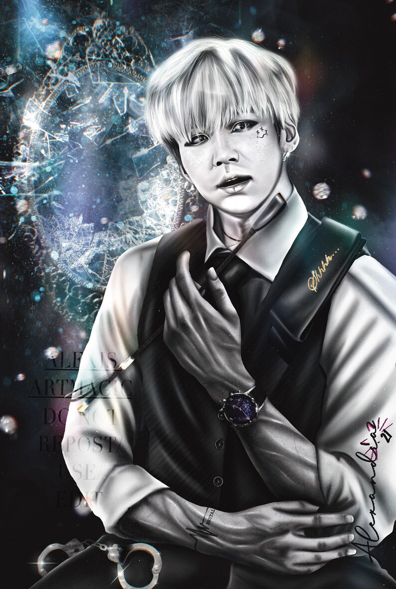 Suga Art Print BTS Fan Art / Drawing Min Yoongi - Etsy Australia