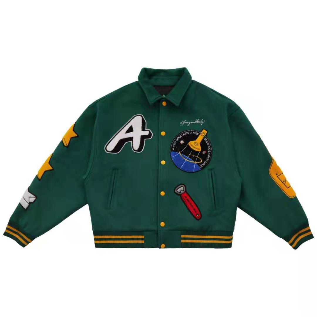 Ameri-camden space Shuttle Green Varsity Jacket - Etsy