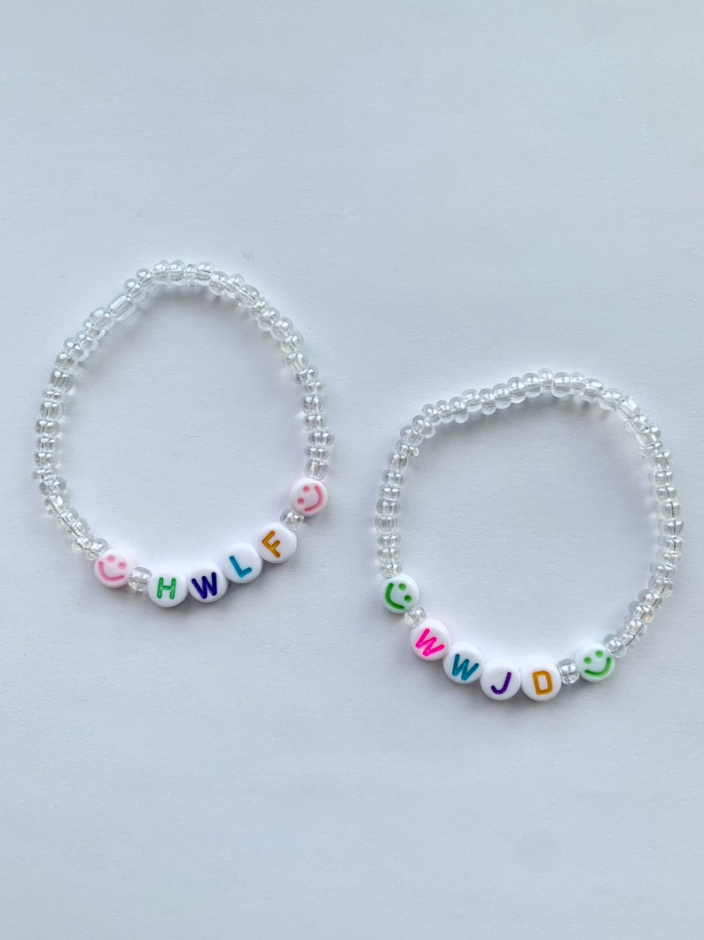 HWLF/ WWJD Smiley Face Bracelets - Etsy