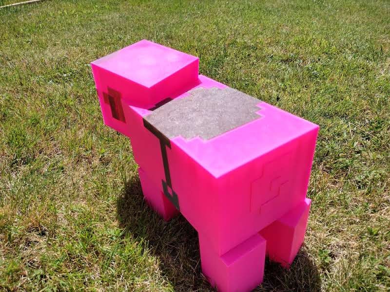 Minecraft Big Secret Piggy Bank Replica Pig Model With - Etsy