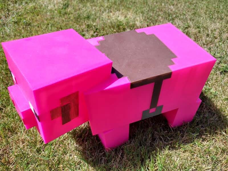 Minecraft Big Secret Piggy Bank Replica Pig Model With - Etsy