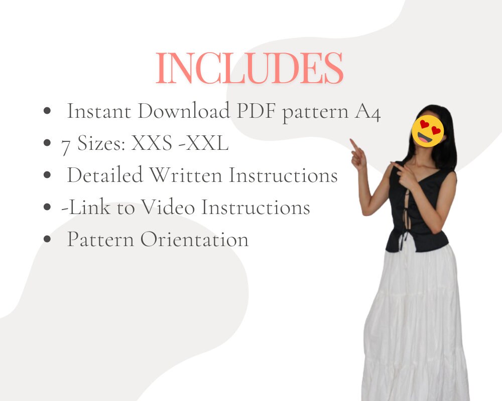 Hiraeth Vest PDF Sewing Pattern | Size Inclusive XXS - XXL | Beginner ...