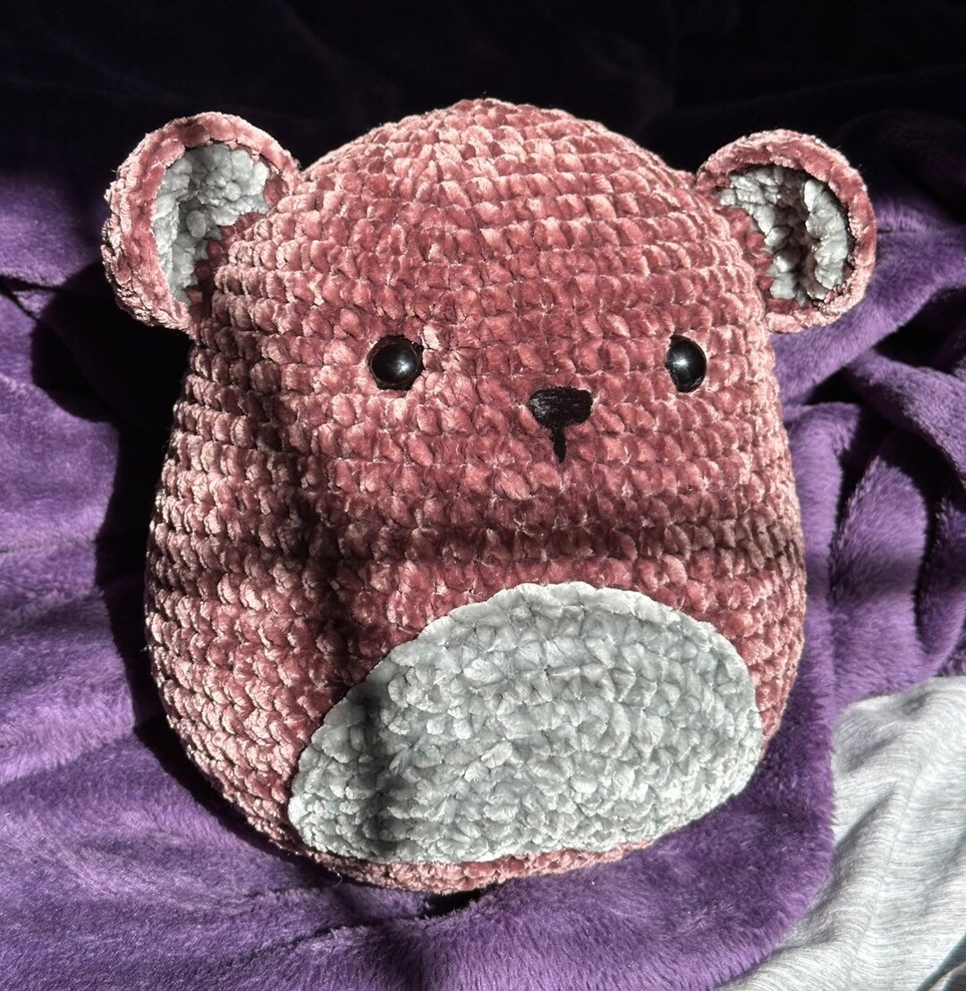 Squishmallow Inspired Velvet Teddy Bear Custom Colors Chubby - Etsy