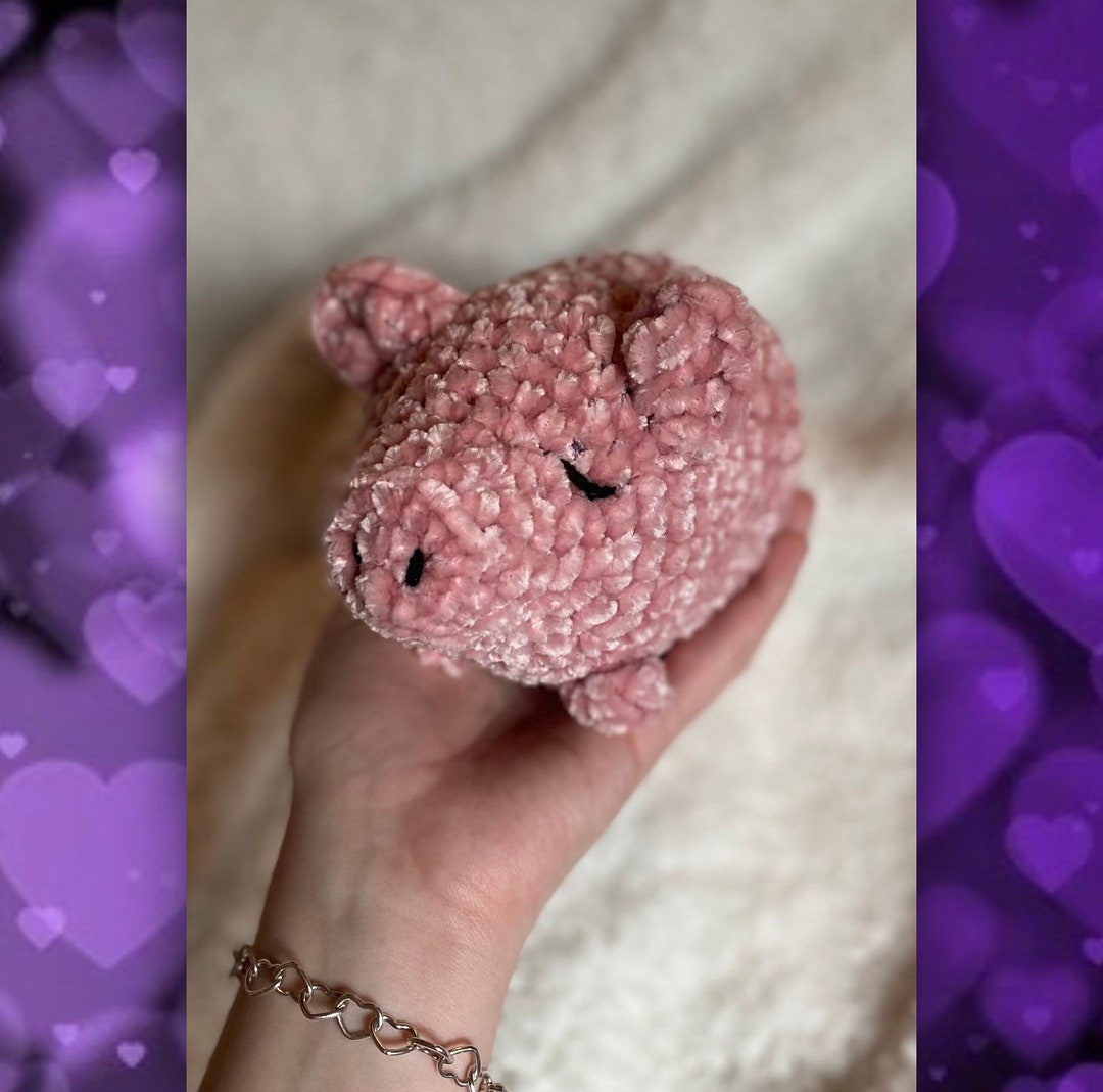Velvet Pig, Farm Animal, Handmade Stuffed Animal Plush, Baby Safe ...