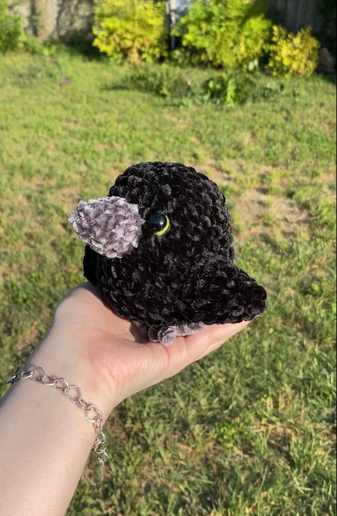 Velvet Bird Plush Raven Crow Stuffed Animal Autumn Fall - Etsy