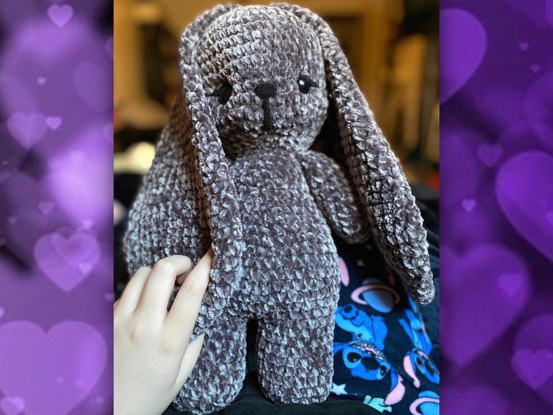 Jumbo Velvet Bunny Rabbit, Extra Large Stuffed Plush, Custom Embroider ...