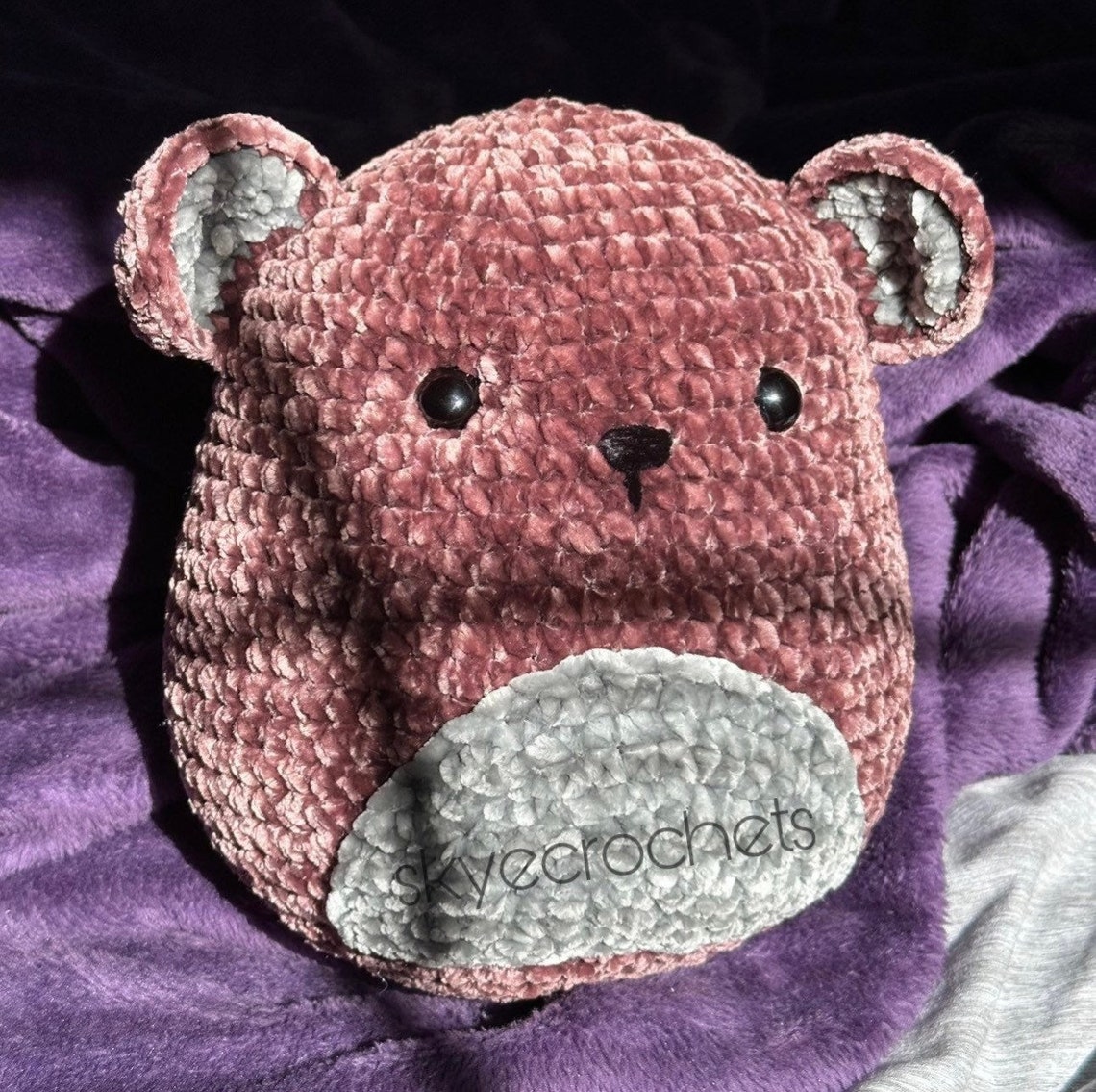 Squishmallow Inspired Velvet Teddy Bear Custom Colors Chubby - Etsy