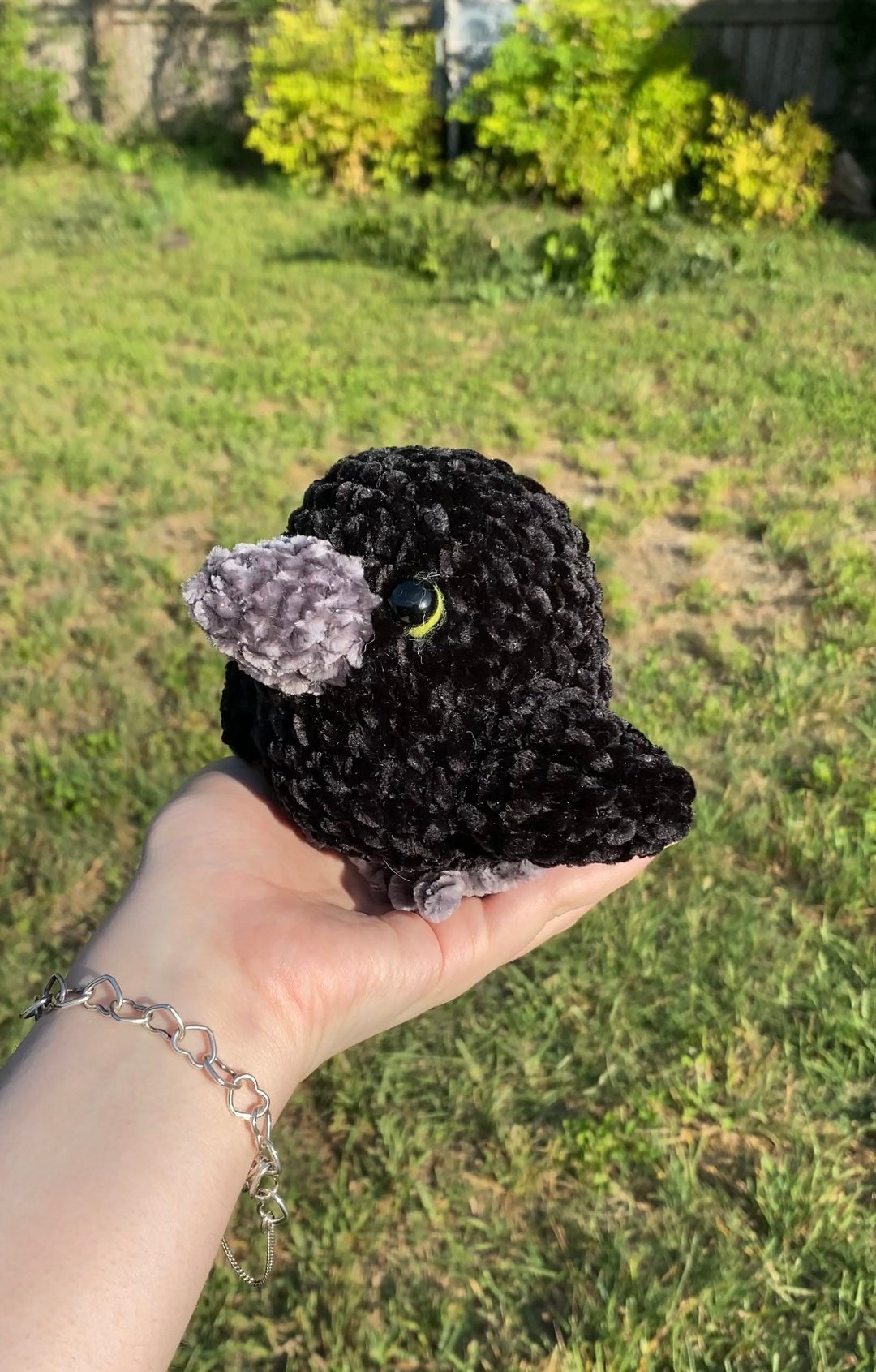 Velvet Raven Crow Bird Plushie Autumn Fall Halloween Spooky - Etsy