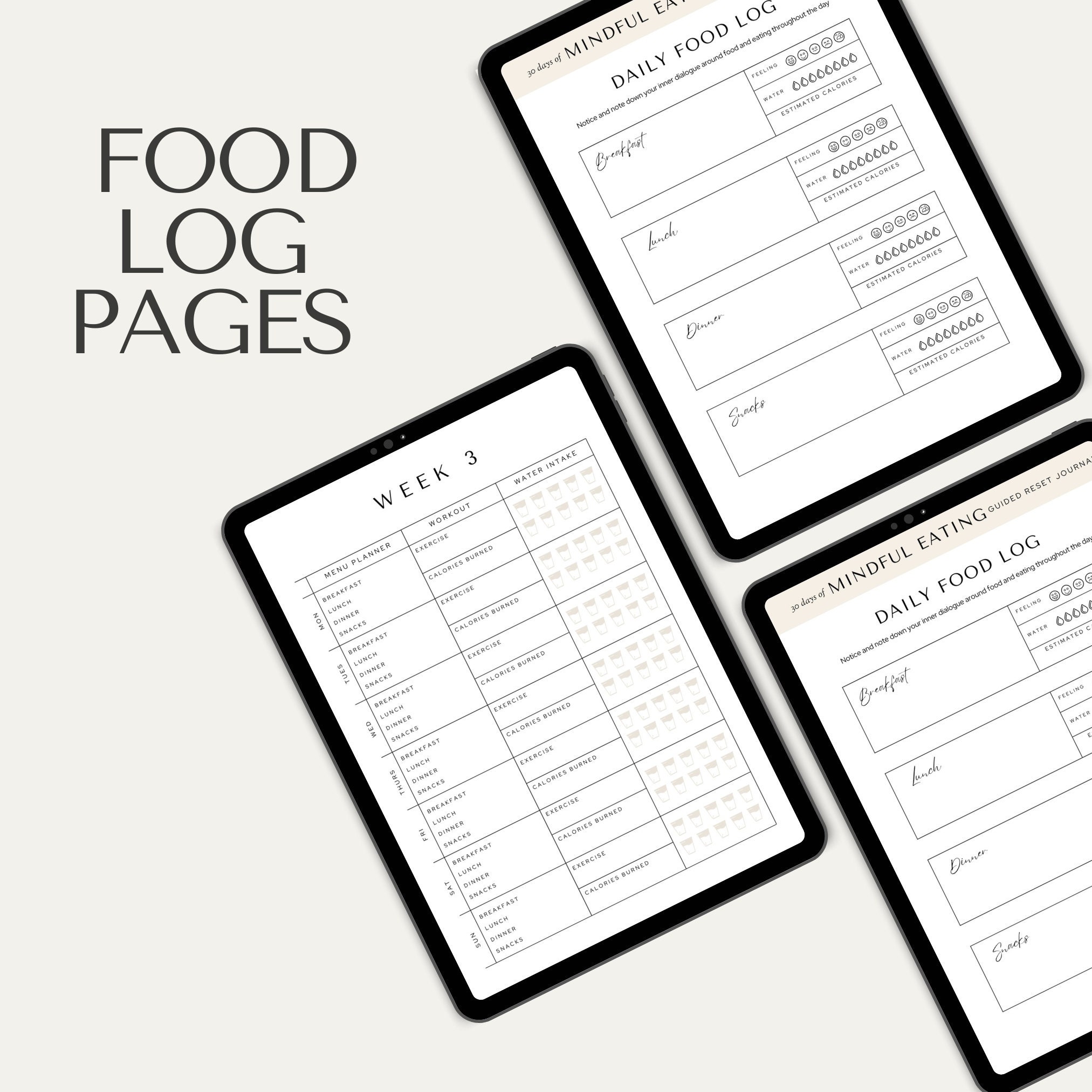 Mindful Eating Journal: 30-day Challenge, Digital Download, Health and ...