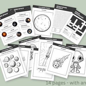 Space Activity Sheets - Printable Coloring Pages for Kids - Outer Space ...