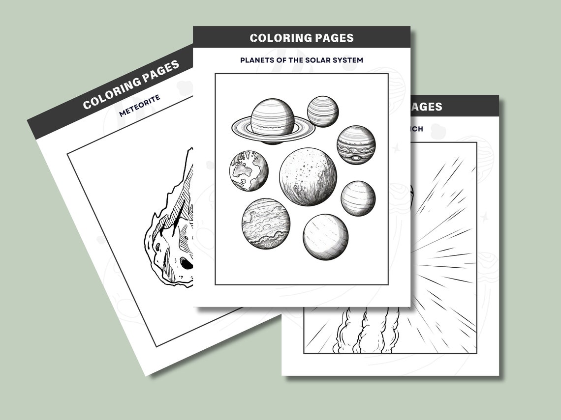 Space Activity Sheets - Printable Coloring Pages for Kids - Outer Space ...