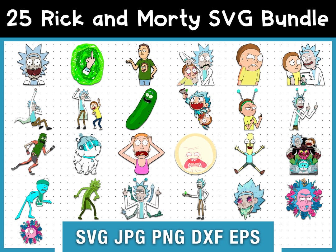 25 Rick and Morty SVG Bundle, Rick and Morty SVG Template, Digital SVG ...