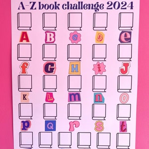 Reading Challenge Poster, A-Z Reading Challenge, 2024 TBR, Reading ...