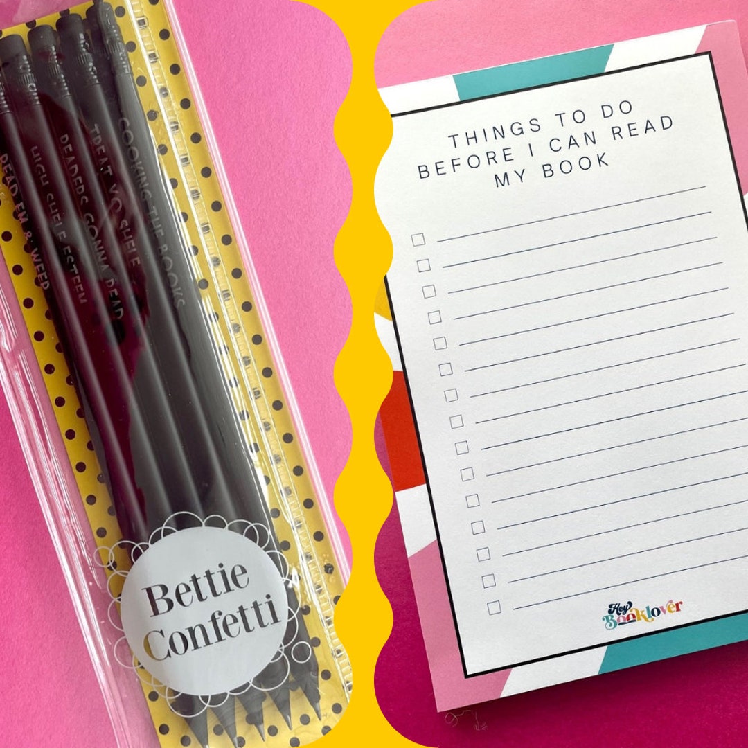 Bookish to Do List and Pencil Set Bundle Book Lover Notepad Book Lover ...