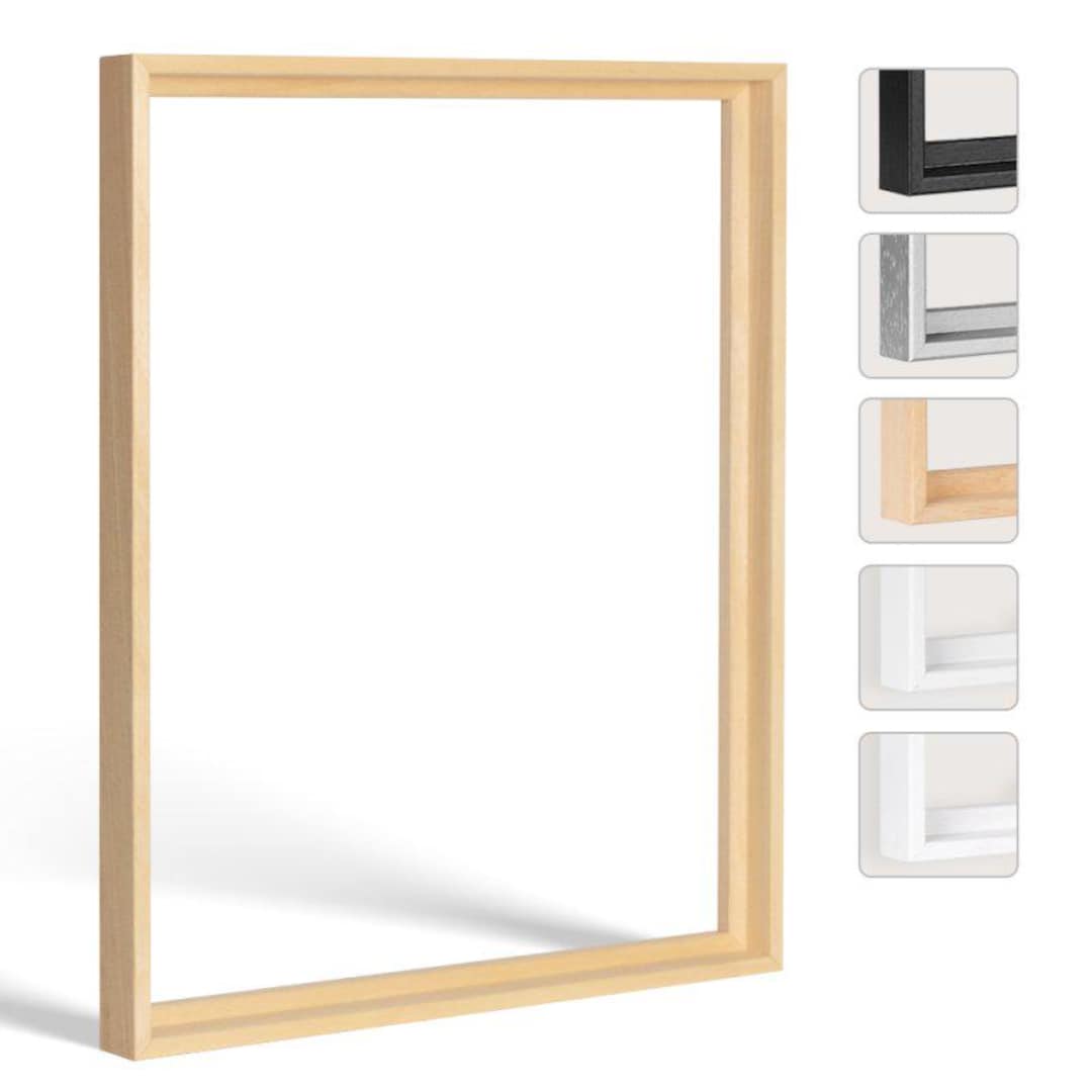 Shadow Gap Frame HAMBURG, Solid Abachi Wood, Lacquered, for Canvas ...
