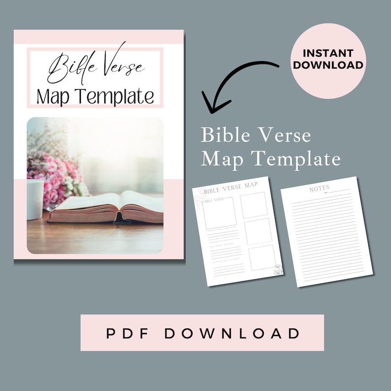 Bible Verse Map Template Download PDF Instant Download bible Study ...