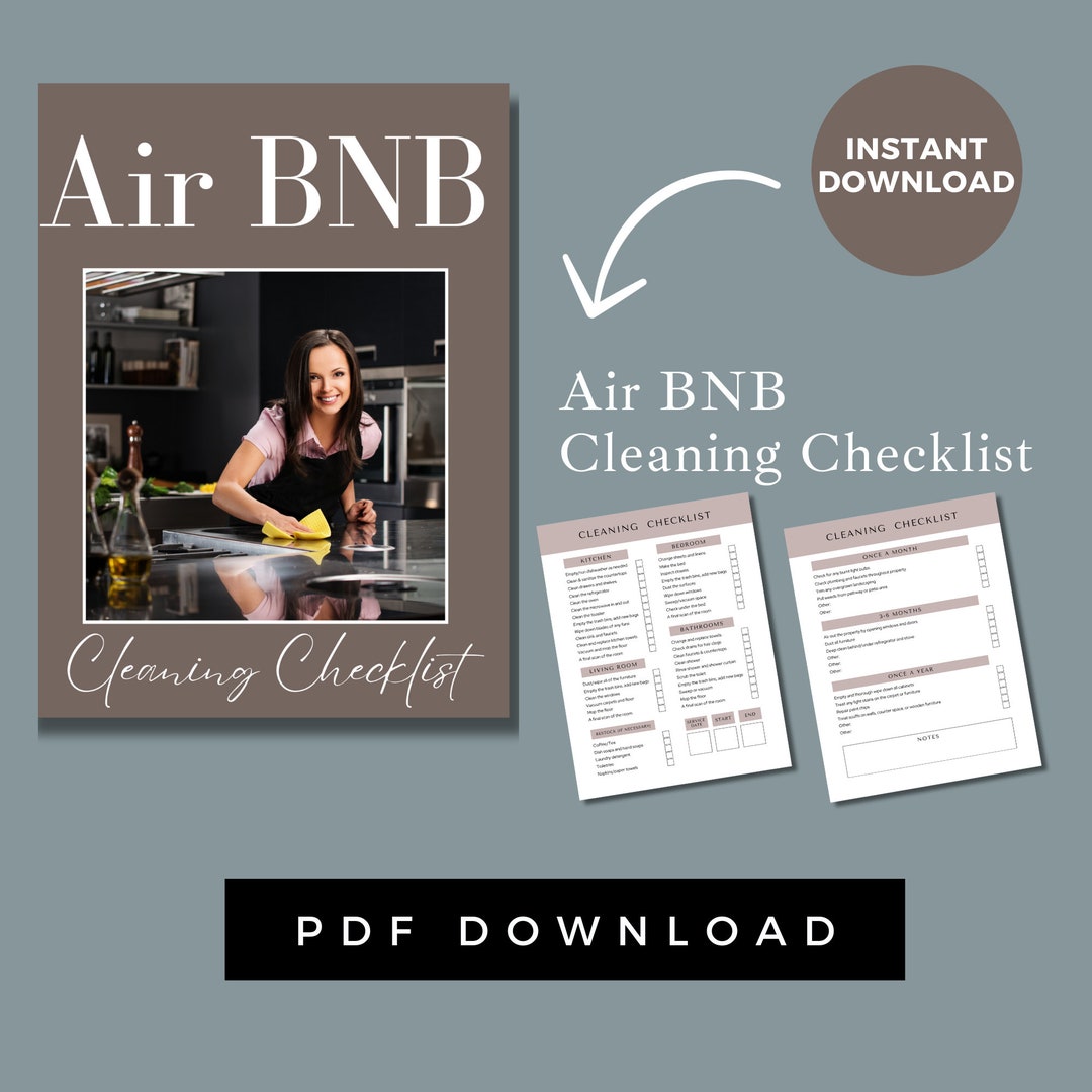 Airbnb Cleaning Checklist Printable PDF Printable Checklist Airbnb ...