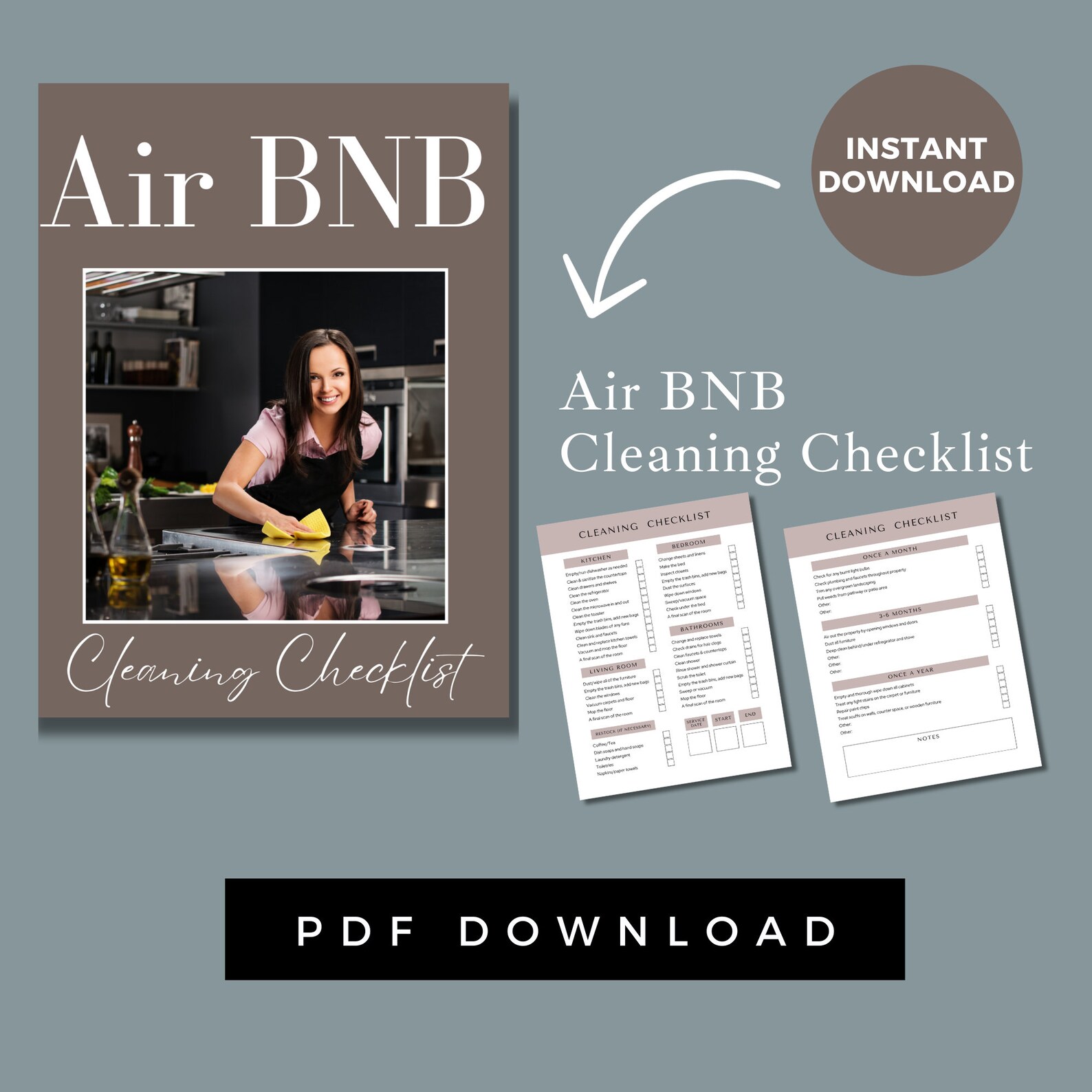 Airbnb Cleaning Checklist Printable PDF Printable Checklist Airbnb ...