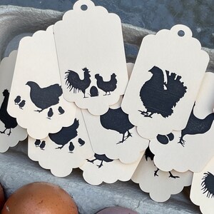 Chicken Themed Gift Tags, Farm Tags, Farm Animal Gift Tags, Thank You ...