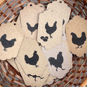 Chicken Themed Gift Tags Farm Tags Farm Animal Gift Tags - Etsy