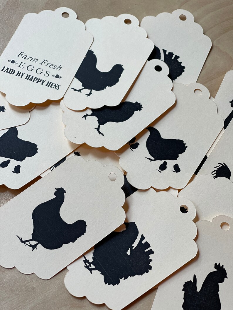 Chicken Themed Gift Tags Farm Tags Farm Animal Gift Tags - Etsy
