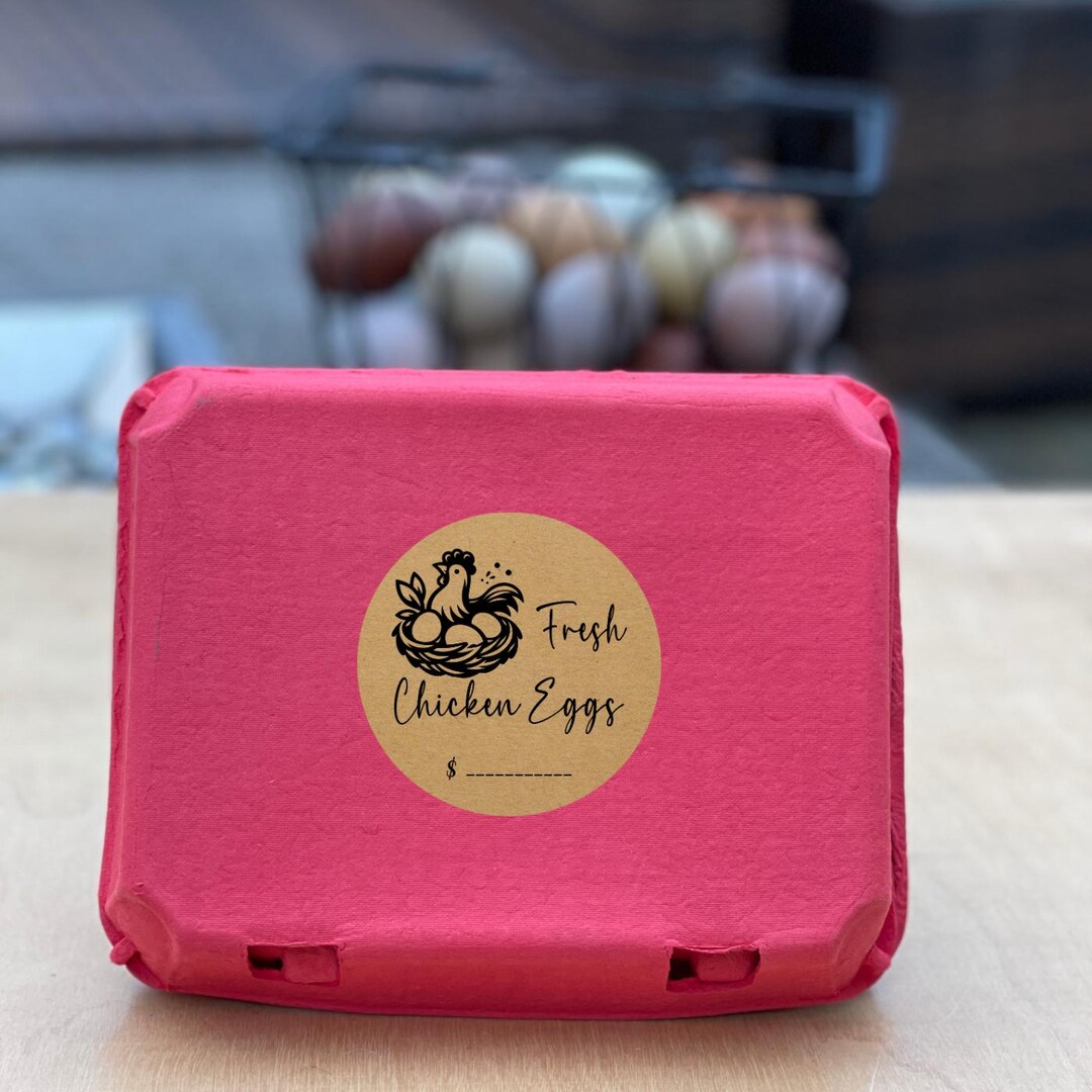 Chicken Egg Stickers, Egg Carton Labels - 1.75 Inch - Etsy
