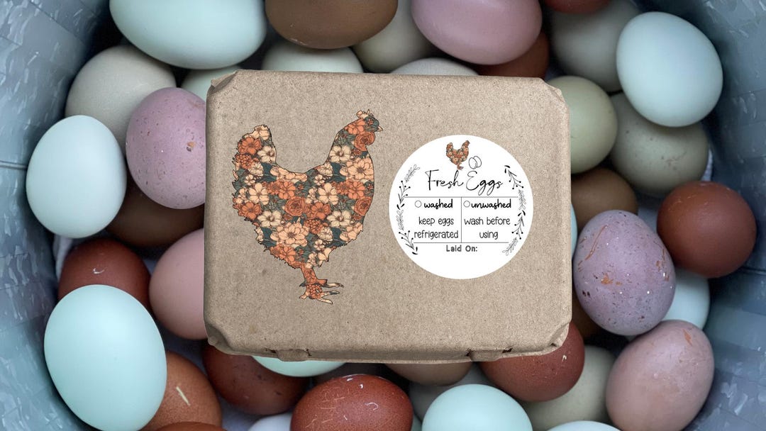 Chicken Egg Stickers: Personalized Farm Fresh Egg Labels - Etsy
