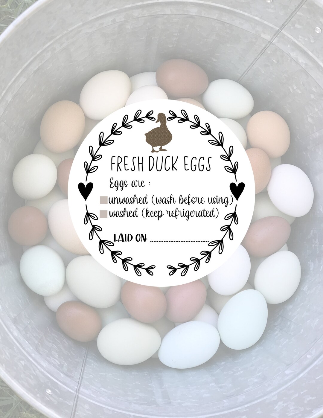 Duck Egg Stickers, Egg Carton Labels, Wash Egg Stickers 2 Inch - Etsy