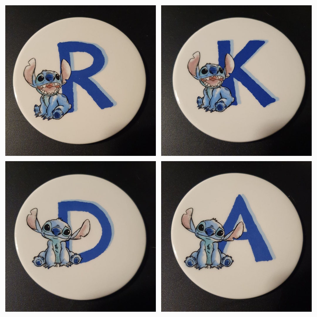 Disney Stich China Alphabet Initial Coasters - Etsy