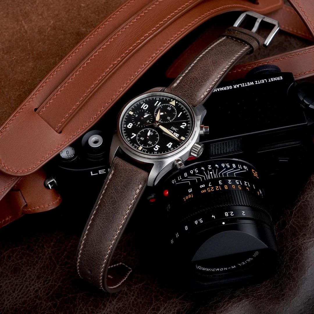 Watch Strap for IWC Pilot’s Watch Chronograph Spitfire, Dark Brown ...