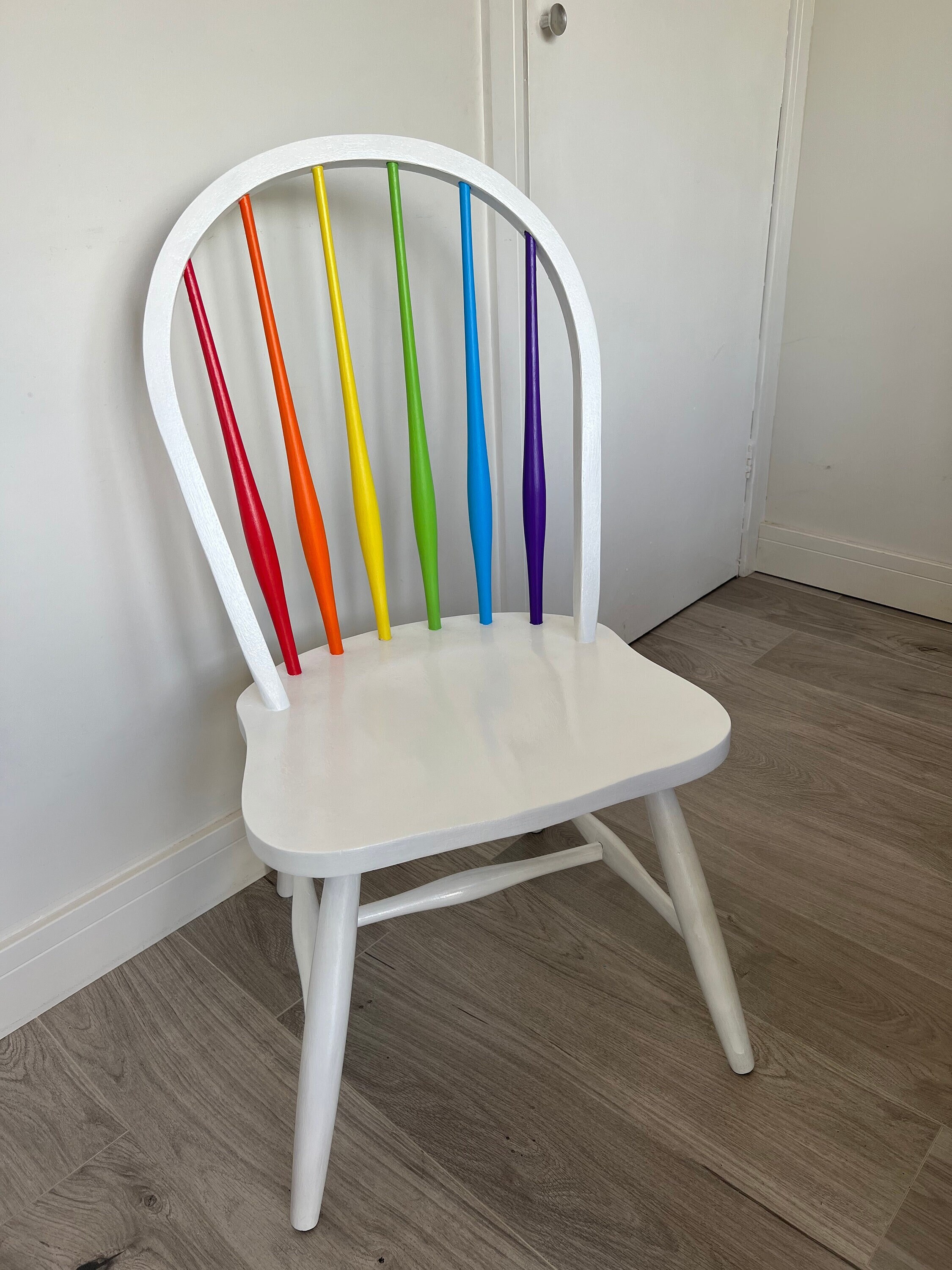 Rainbow Chair Desk Chair Colouful Chair - Etsy UK