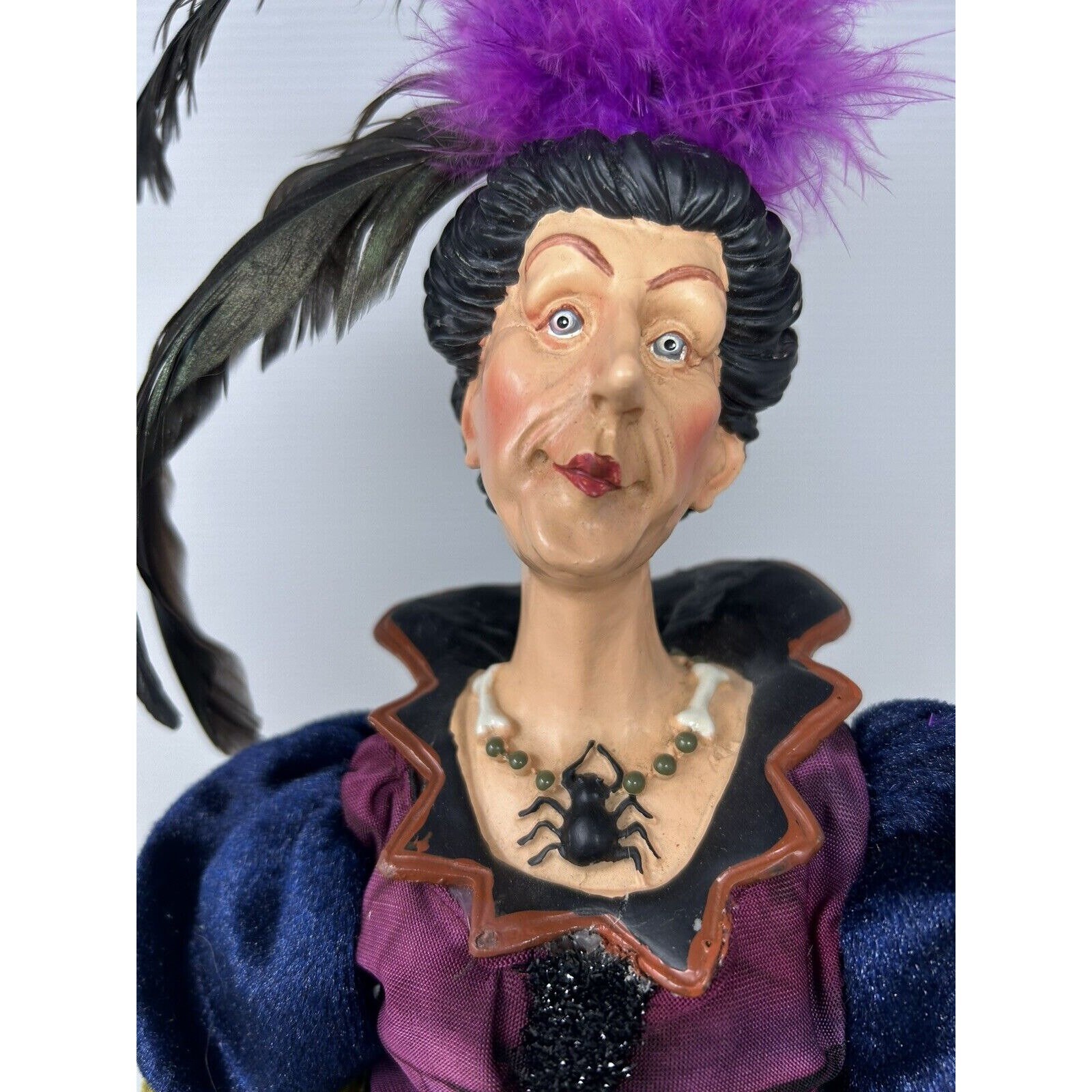 Halloween Witch Tabletop Statue Figurine 22 Spiders Pumpkins Bones Fun ...